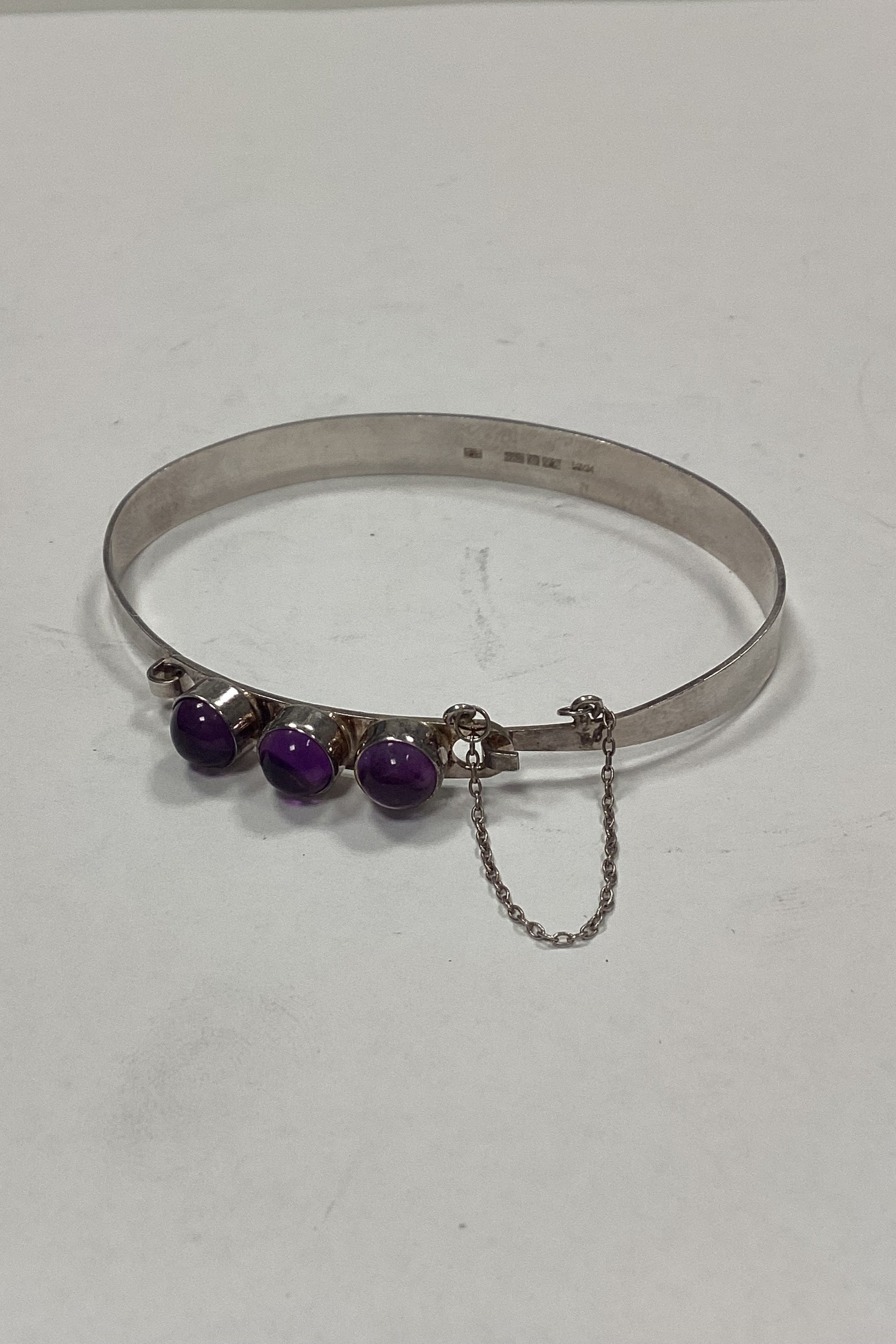 Sterling Silver bracelet with Purple stone from Santra Gold and Silver