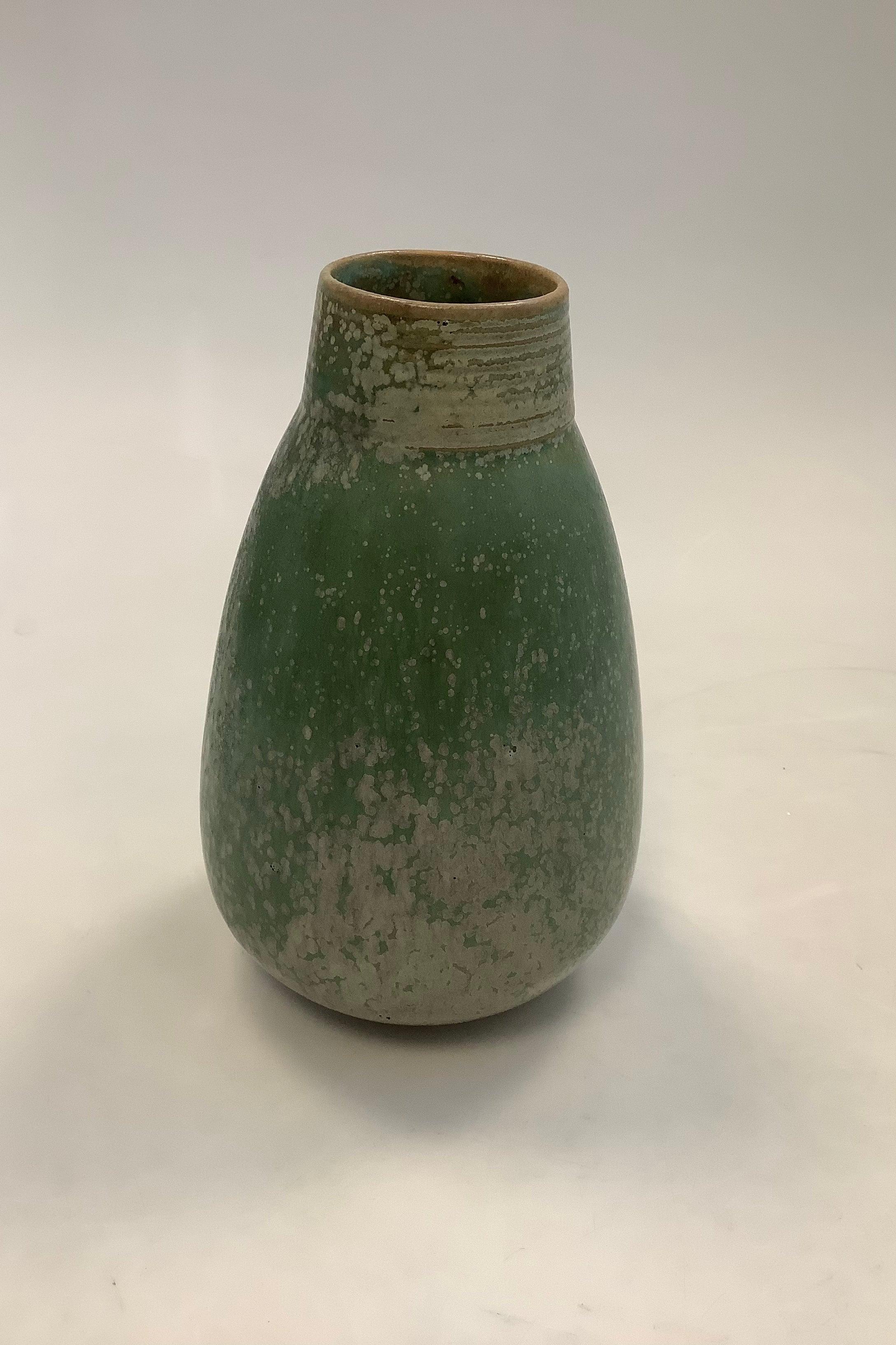Nymph Jacob Bang Green Speckled Glaze Vase