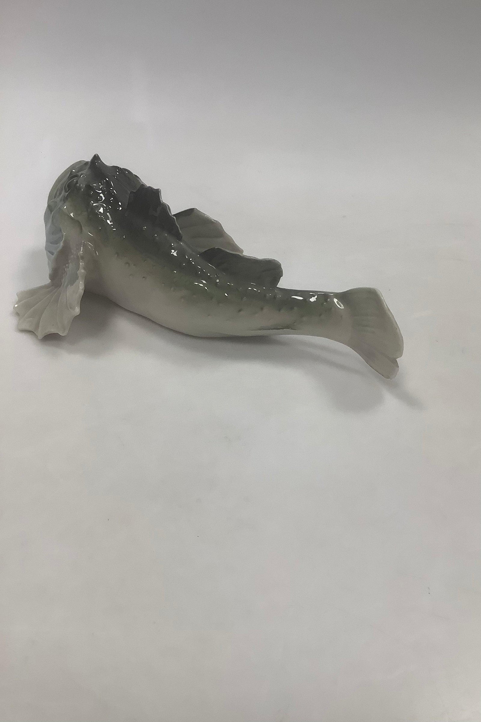 Stor Rørstrand Fisk Figur af Ulk Art Nouveau