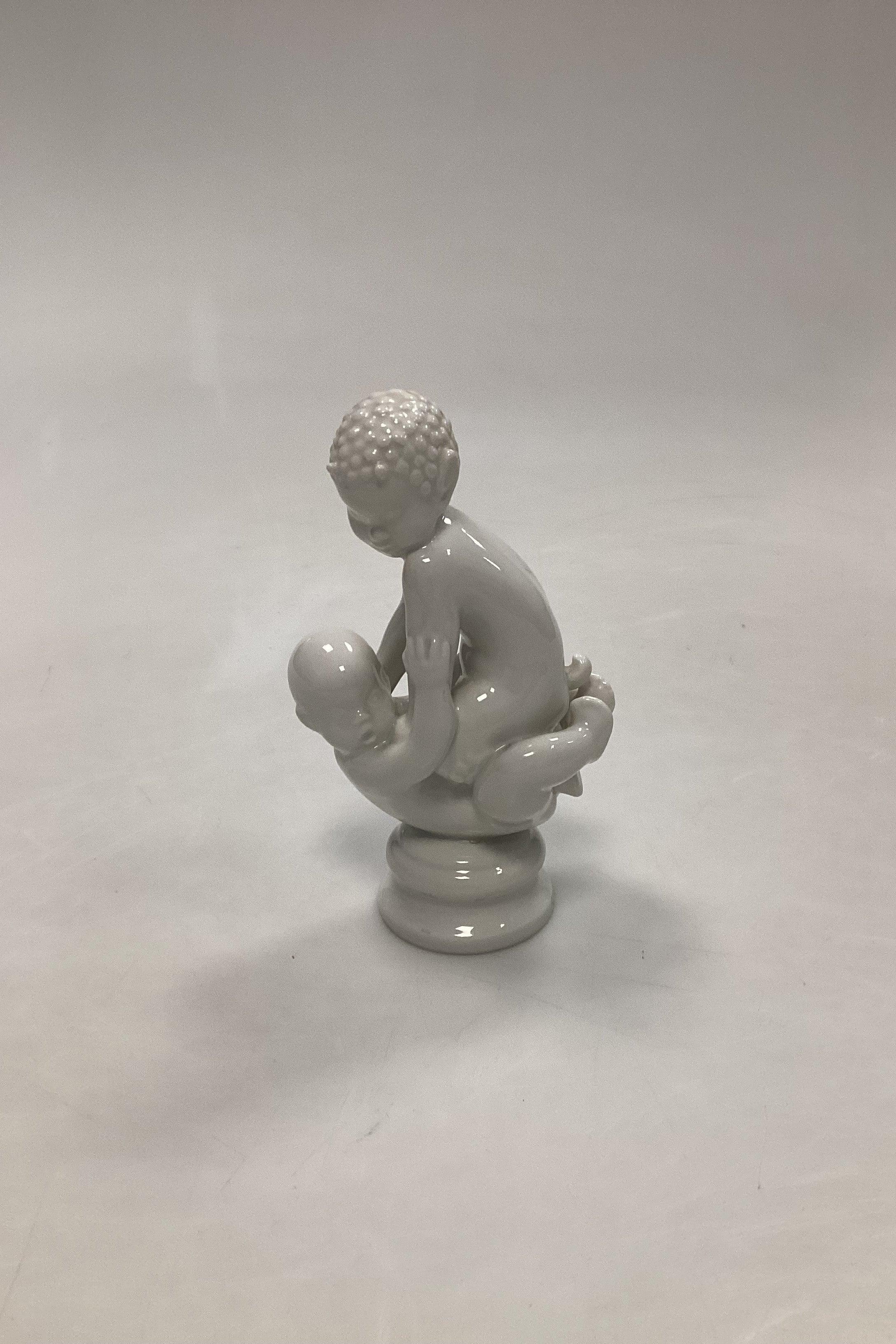 Dahl Jensen Blanc de Chine Figurine of Pan and Baby No 1038